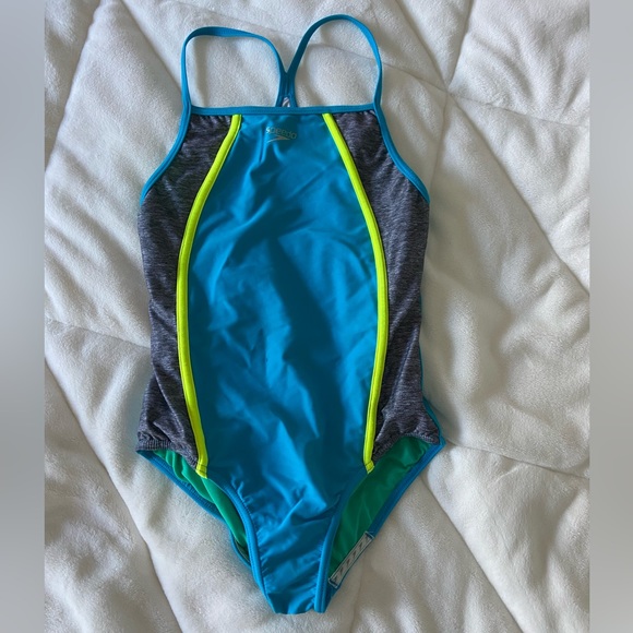 Speedo | Swim | Speedo Blue Racerback Onepiece Bathing Suit Size Y 2 4 ...
